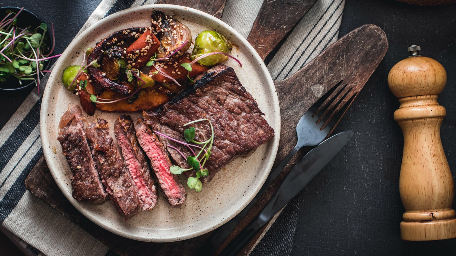 Ramstek s pečenim povrćem